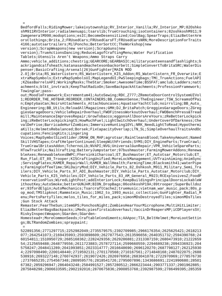 PZ Mods New | PDF | History