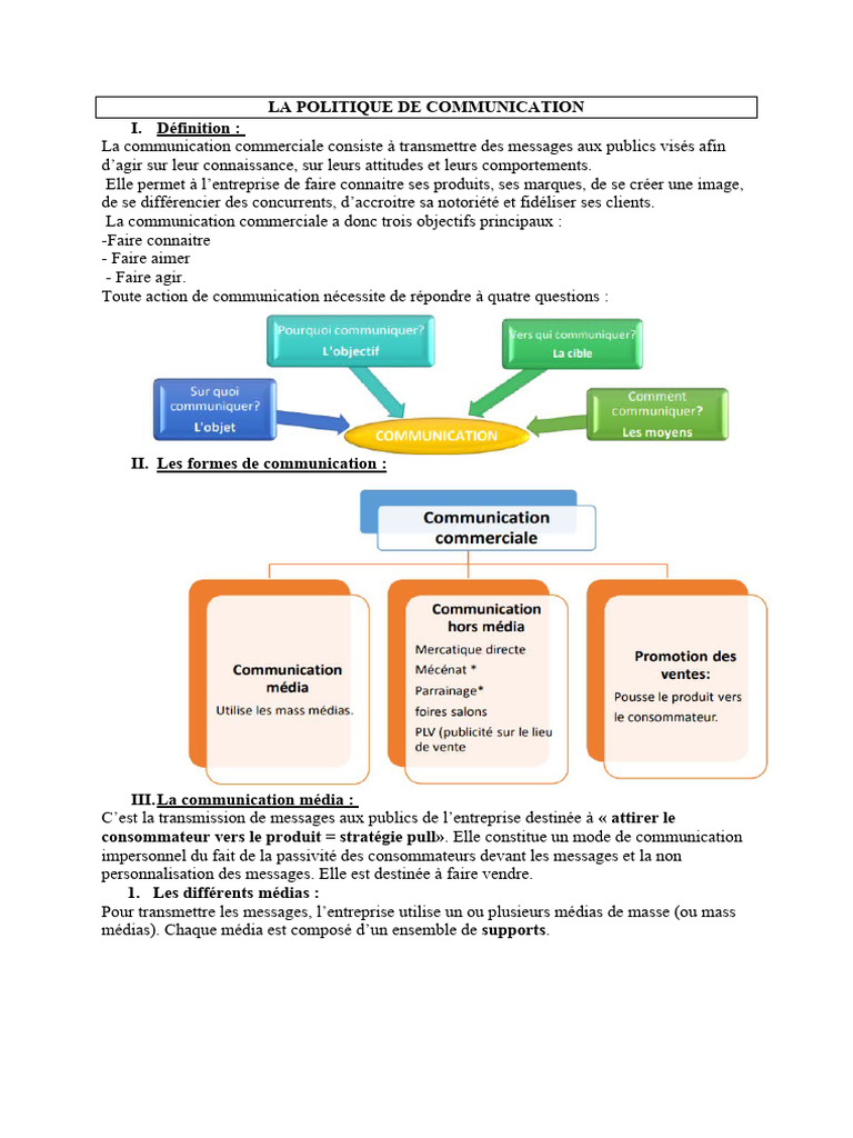 La Politique de Communication-1 | PDF