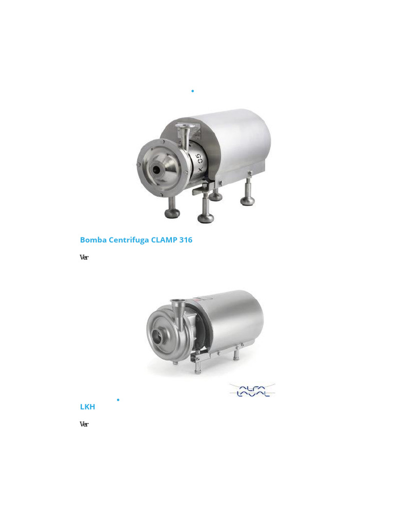 Bomba Centrifuga CLAMP 316 | PDF