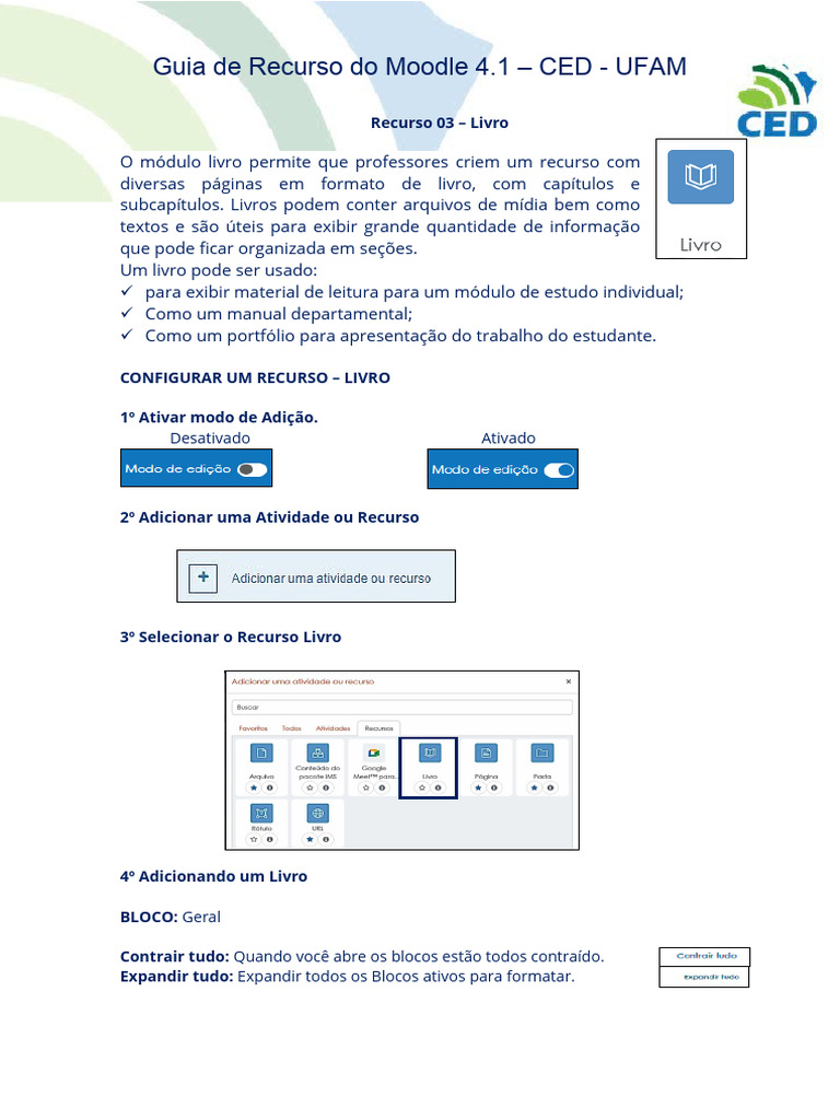 Recurso - Livro - MOODLE 4-1 - CED | PDF | Livros | Moodle