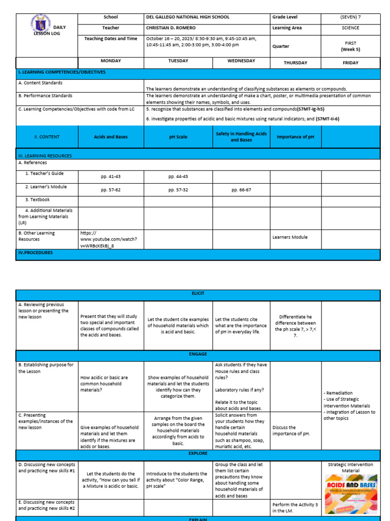 Science DLL Grade 7 Q1 Week 9 | PDF