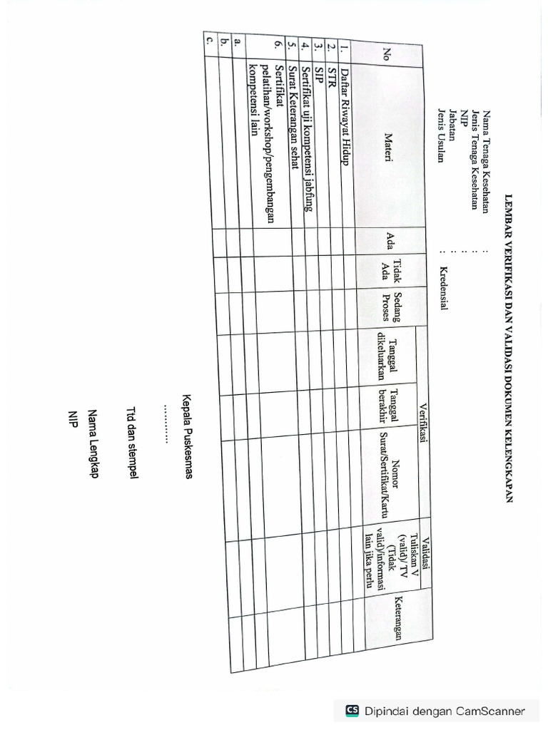 Lembar Verifikasi Dan Validasi | PDF Lembar Verifikasi Dan Validasi | PDF