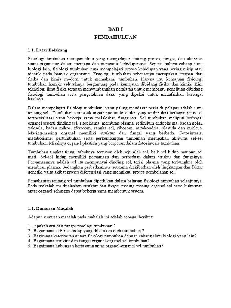 Makalah Sel Tumbuhan | PDF