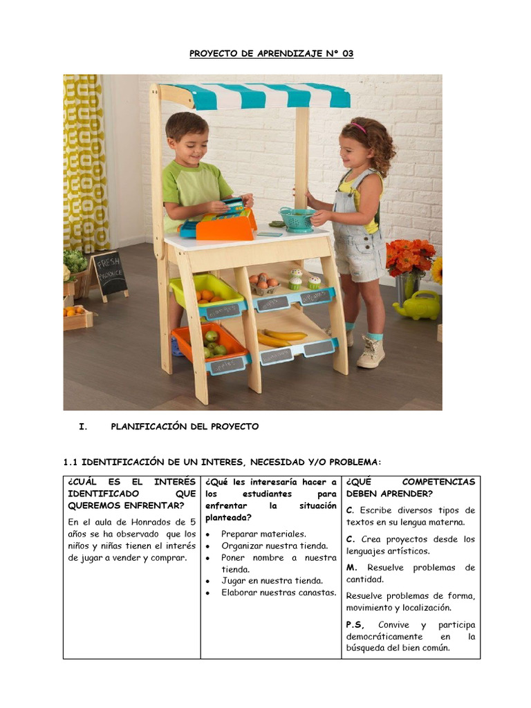 Proyecto La Tienda en El Aula Con Sesiones | PDF | Evaluación | Comunicación