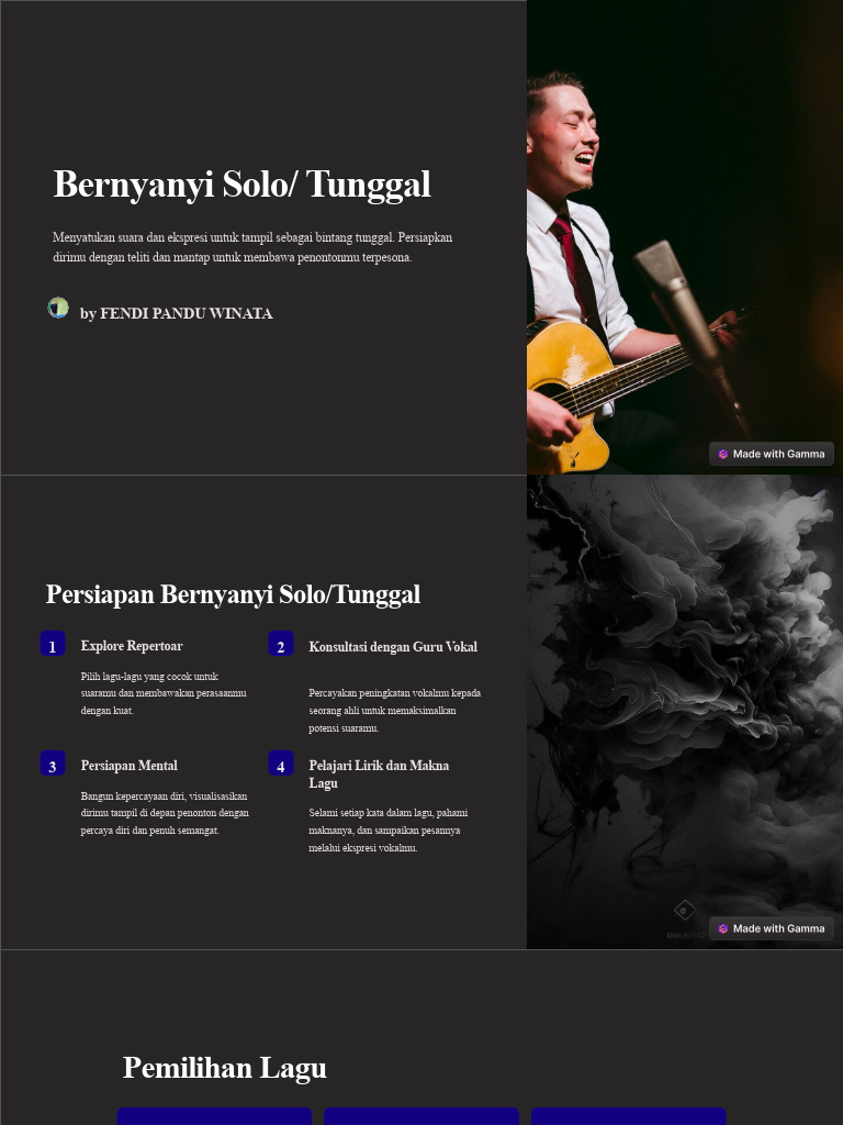 Bernyanyi Solo Tunggal | PDF