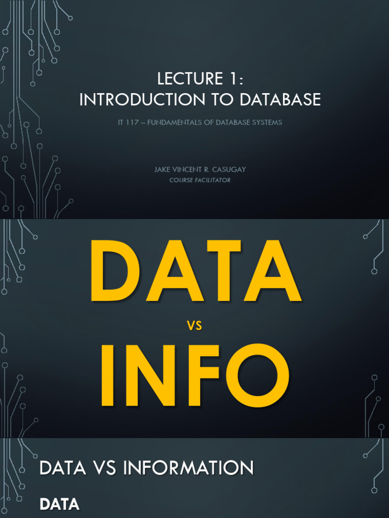 IT117 Lec1 Intro | PDF