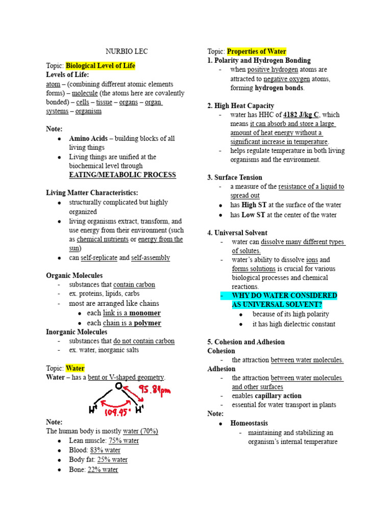 Midterm Syllabus - NurbioLec | PDF