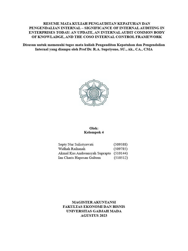 RMK 1 - Group 2 | PDF