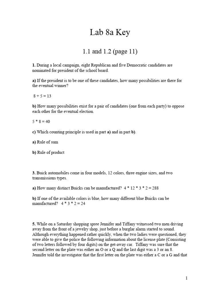 Lab 8a Key | PDF