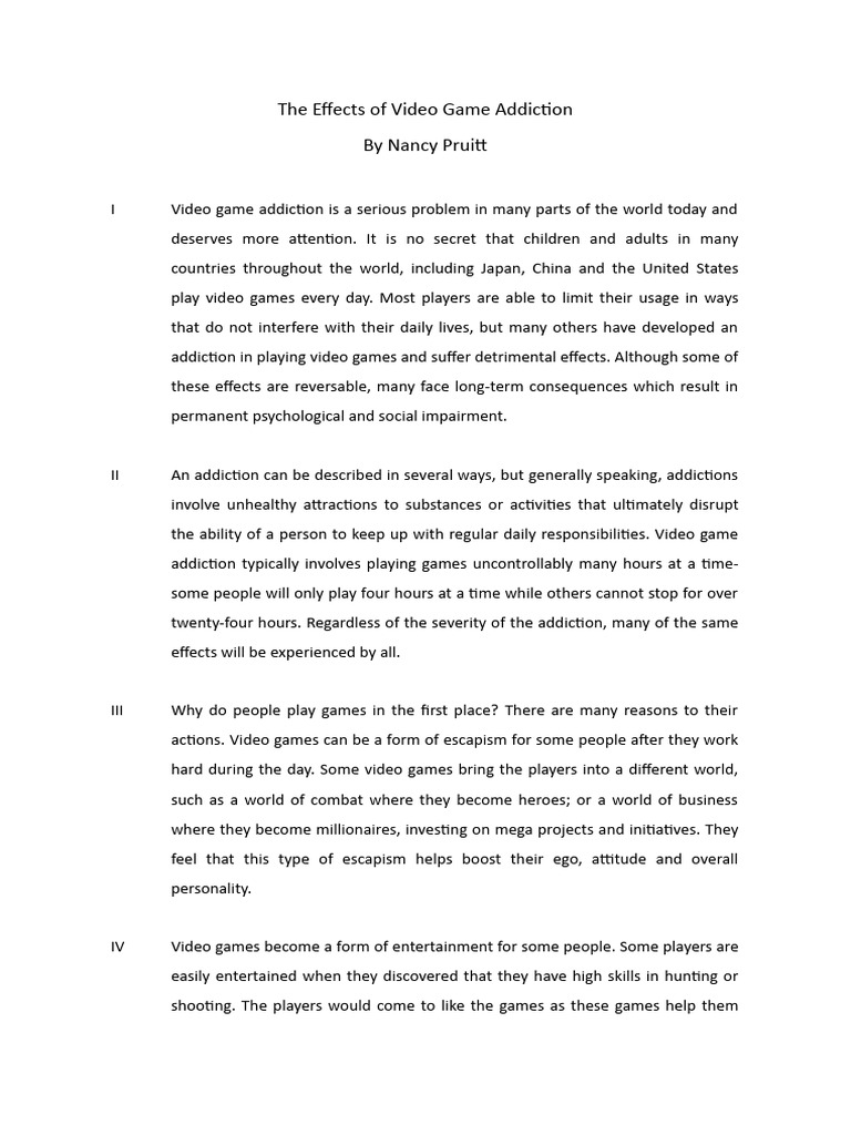 Online Games Effects | PDF