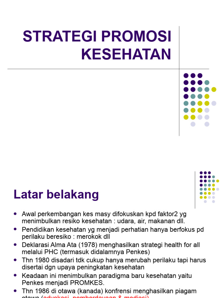 Konsep Promkes 2023 | PDF | Pengembangan Diri | Kesehatan Holistik