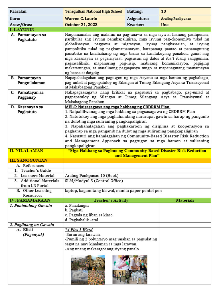 Cot Final Lesson Plan 2023-2024 | PDF
