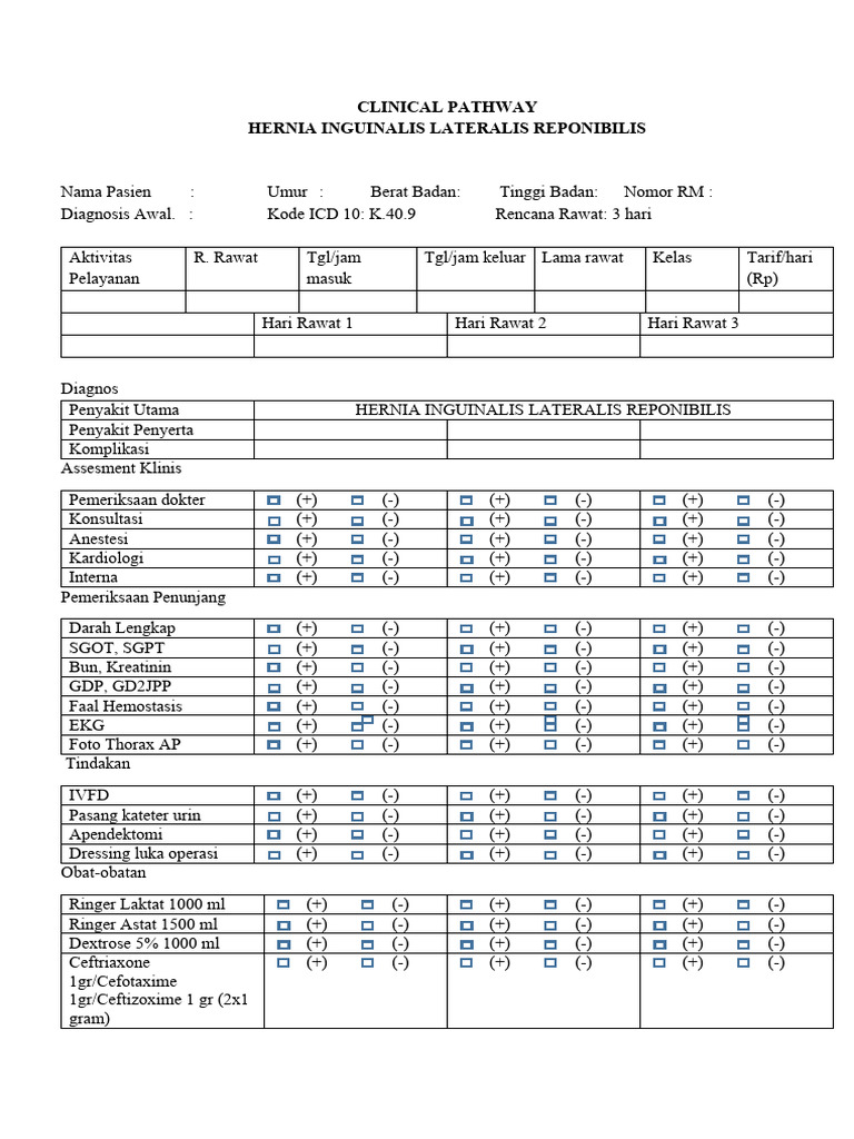 Clinical Pathway Hernia Rsu Edit | PDF