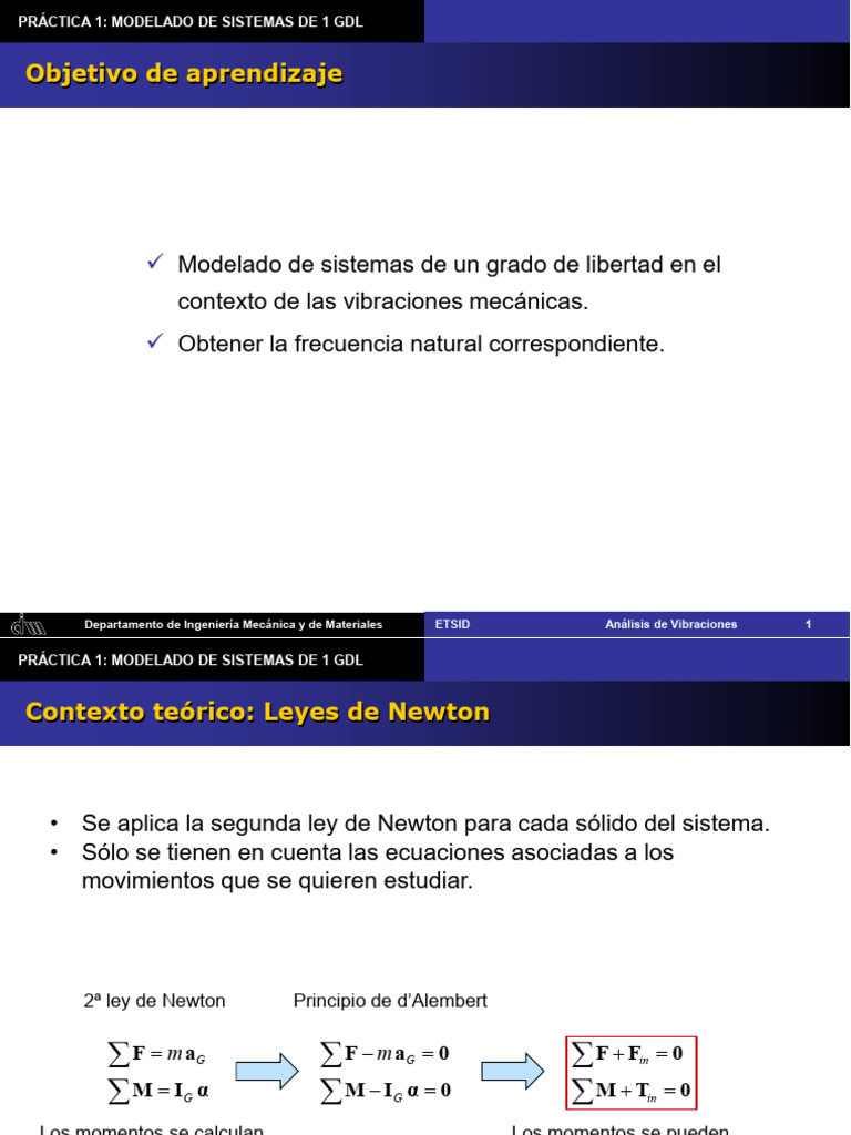 Pr01 Modelado 1gdl | PDF