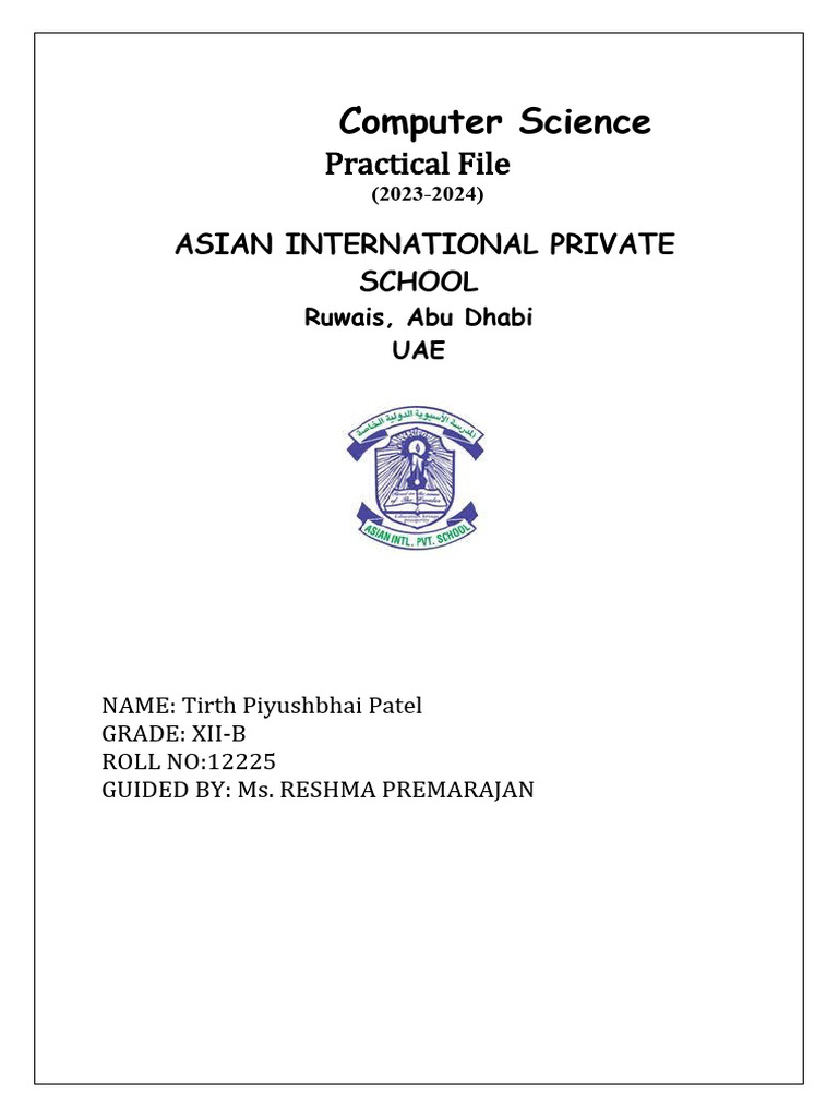 Computer Practical File | PDF Computer Practical File | PDF