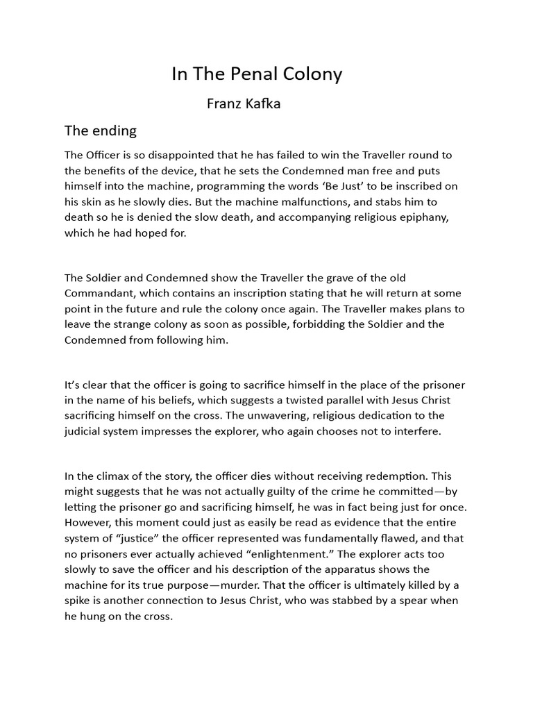 In The Penal Colony | PDF