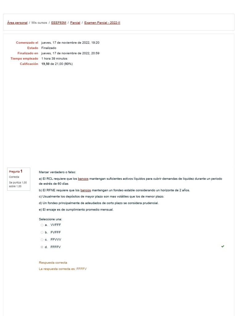 Examen Parcial - 2022-II - Revisi N Del Intento | PDF | Bancos | Dinero