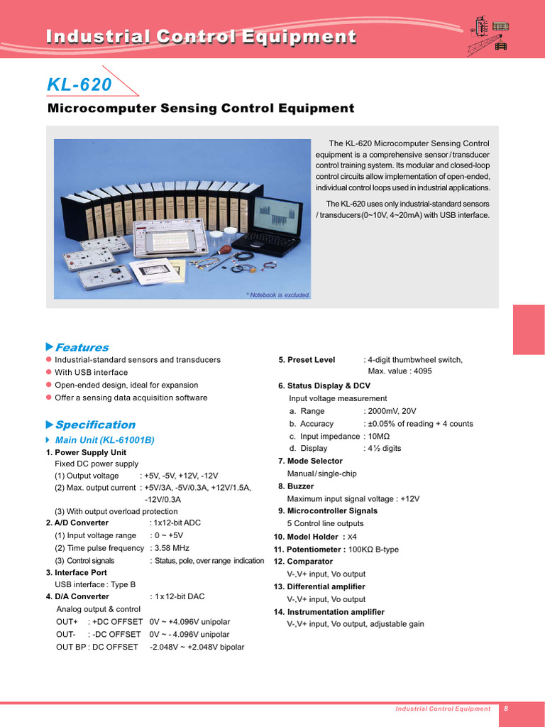 KL-620 Microcomputer Control System | PDF
