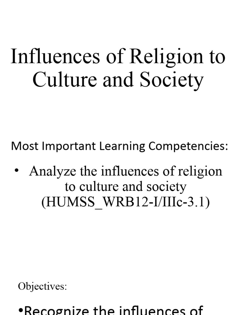 Religion's Impact on Culture and Society | PDF | Religion & Spirituality