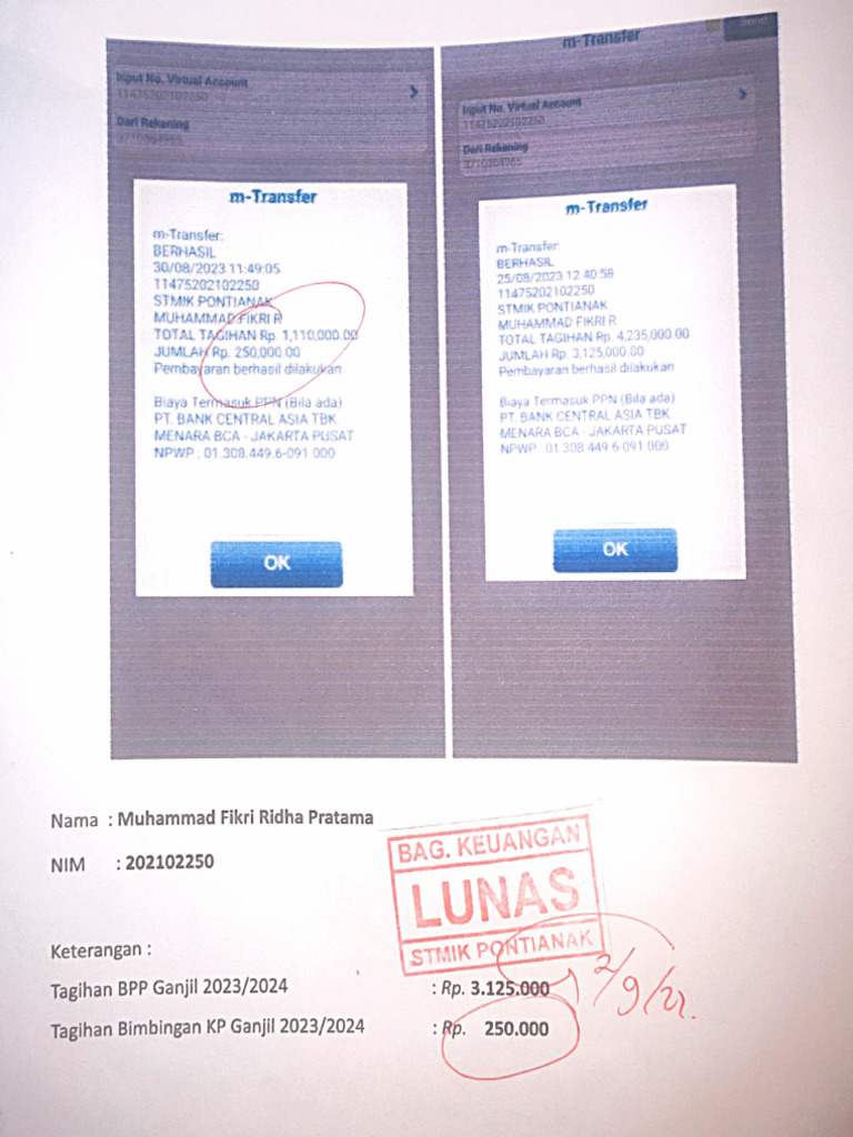 Bukti Pembayaran KP | PDF