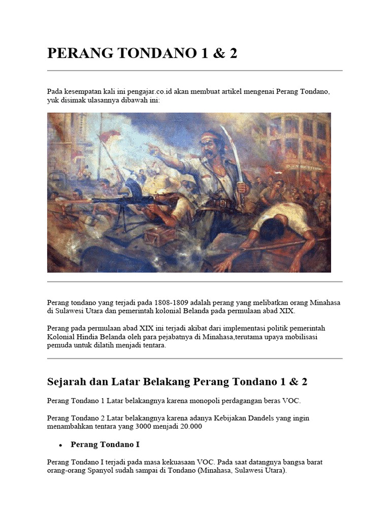 Perang Tondano 1 | PDF