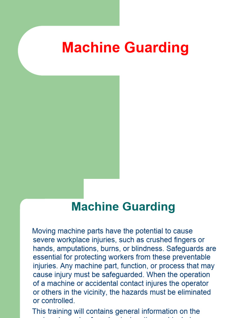 Machine Guarding HSE Professionals | PDF