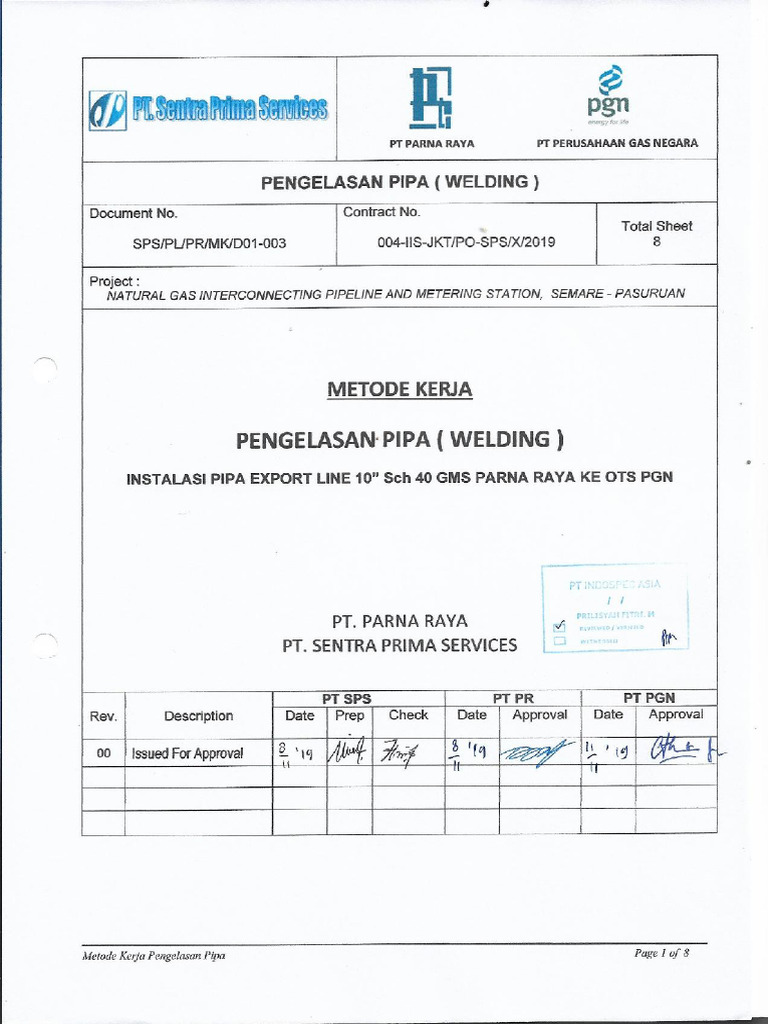 Metode Kerja Pengelasan Pipa | PDF