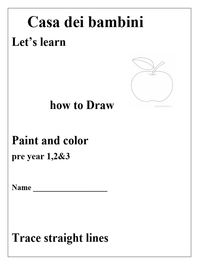 Drawing Work Book Pre Nursery | PDF