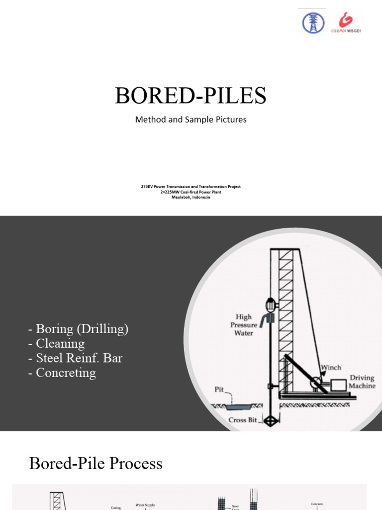 Bored Piles in Power Plant Construction | PDF