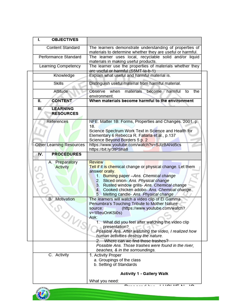 SCIENCE 5 WK 5 1 | PDF