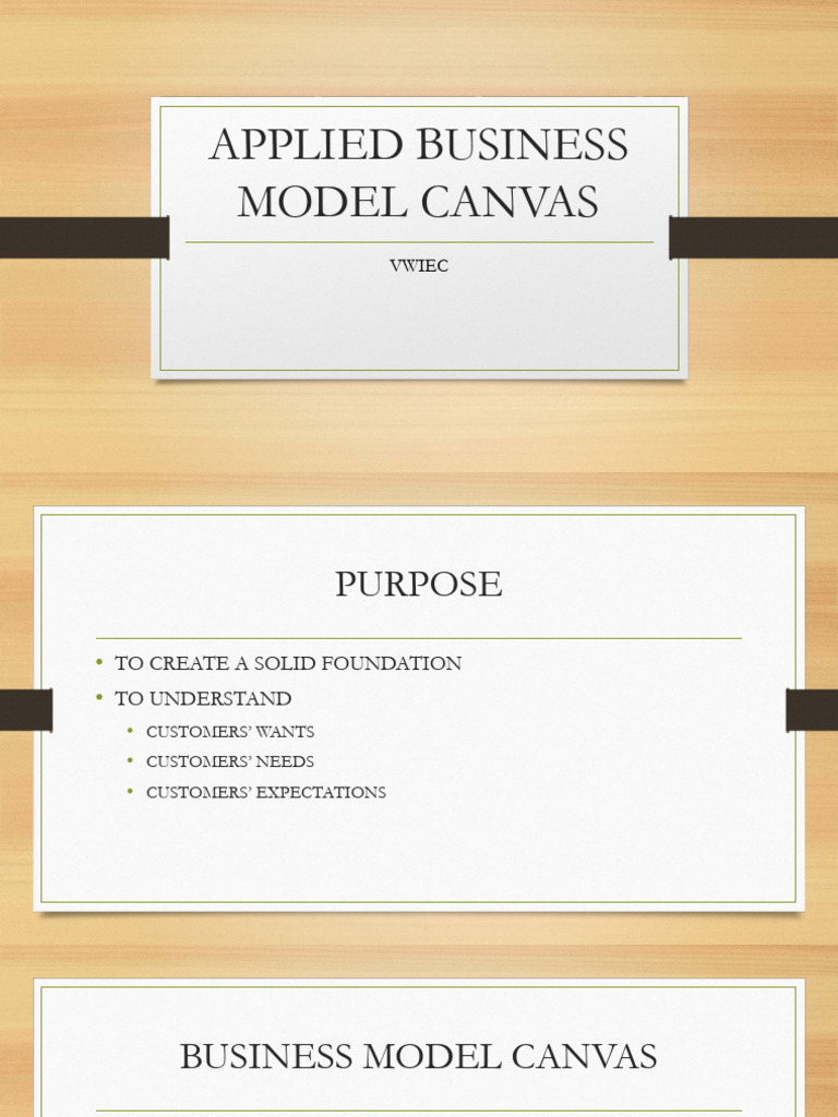 Applied Business Model Canvas Course | PDF | Business Model ...