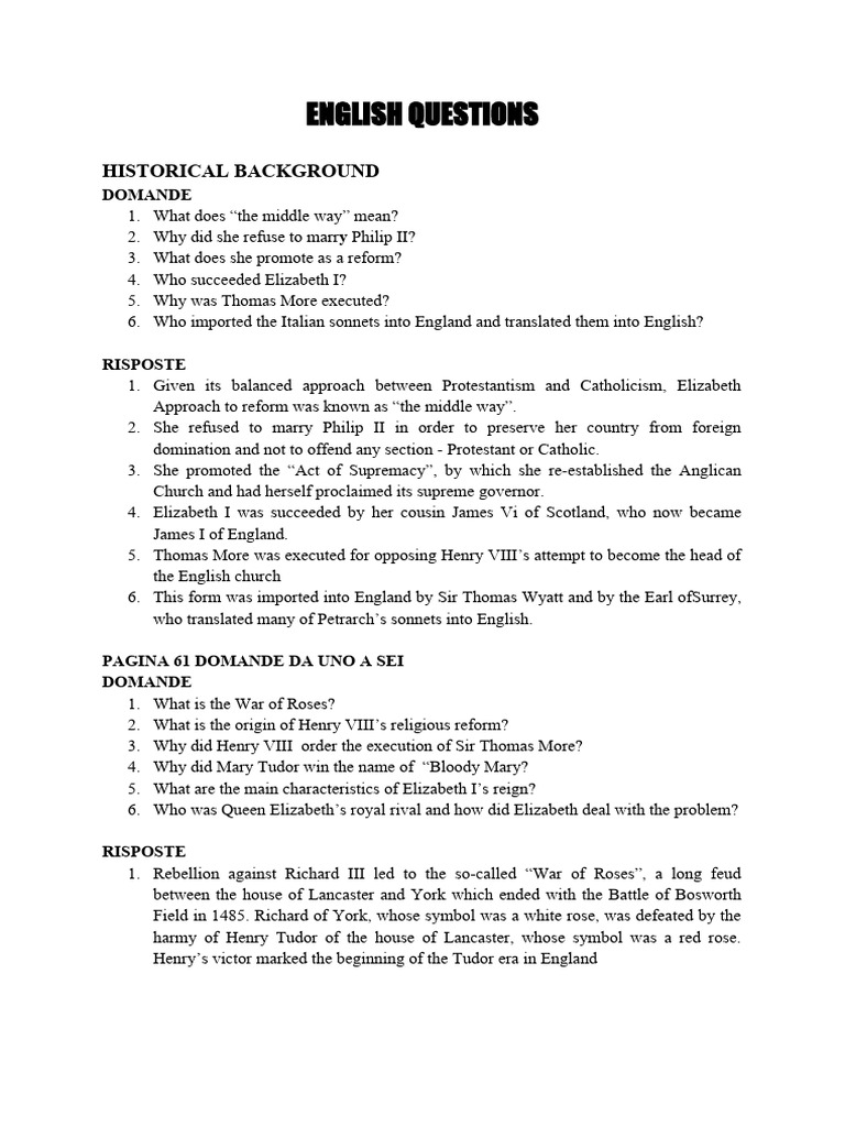 English Questions | PDF