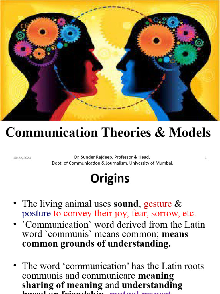 Communication Theories & Models | PDF