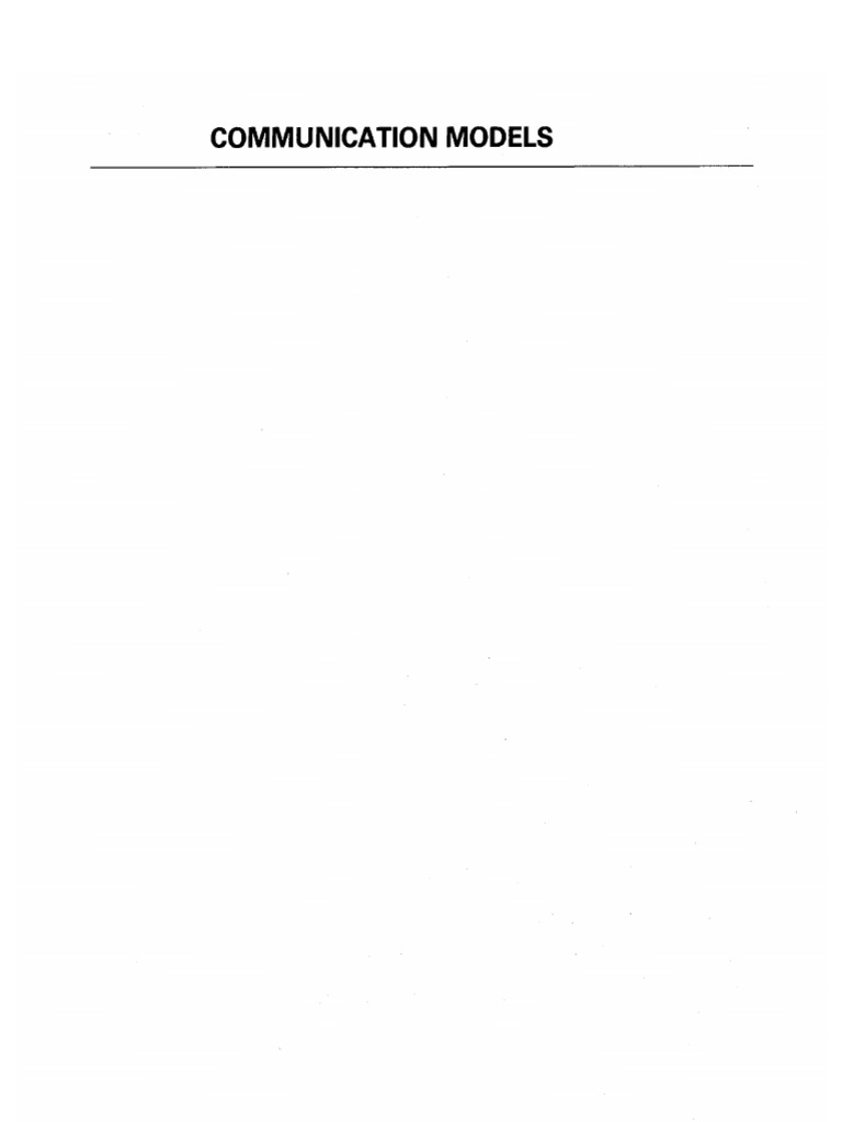 Communication Models | PDF