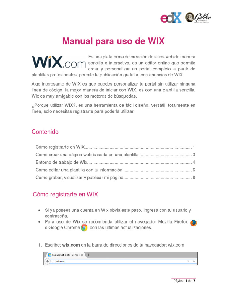 Manual Wix | PDF
