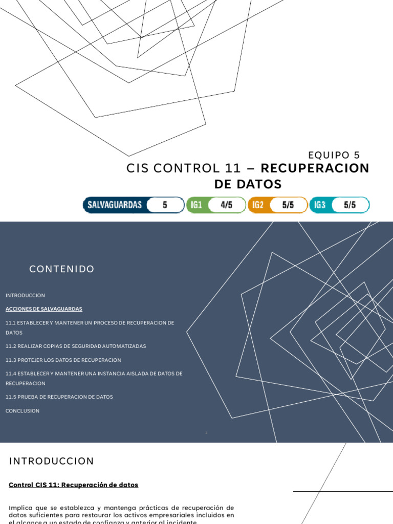 Cis Control 11 - Recuperacion de Datos | PDF