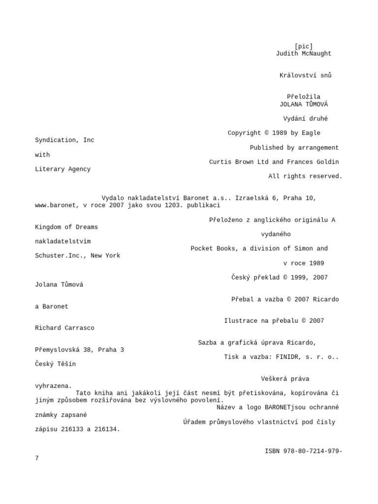 McNaught Judith Westmoreland Dynasty 1 Kralovstvi Snu | PDF