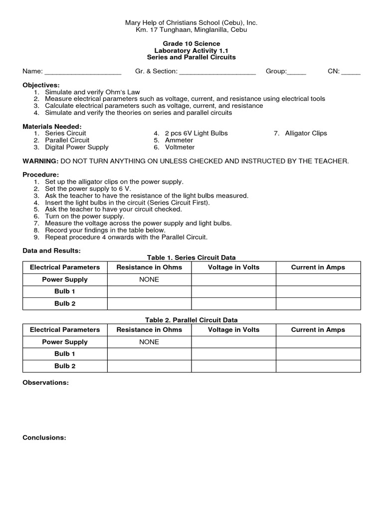 Laboratory Activity 1.1 | PDF
