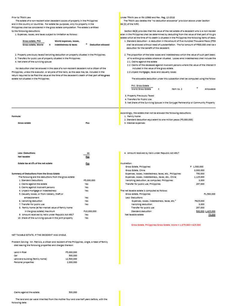 Net Taxable Estate | PDF