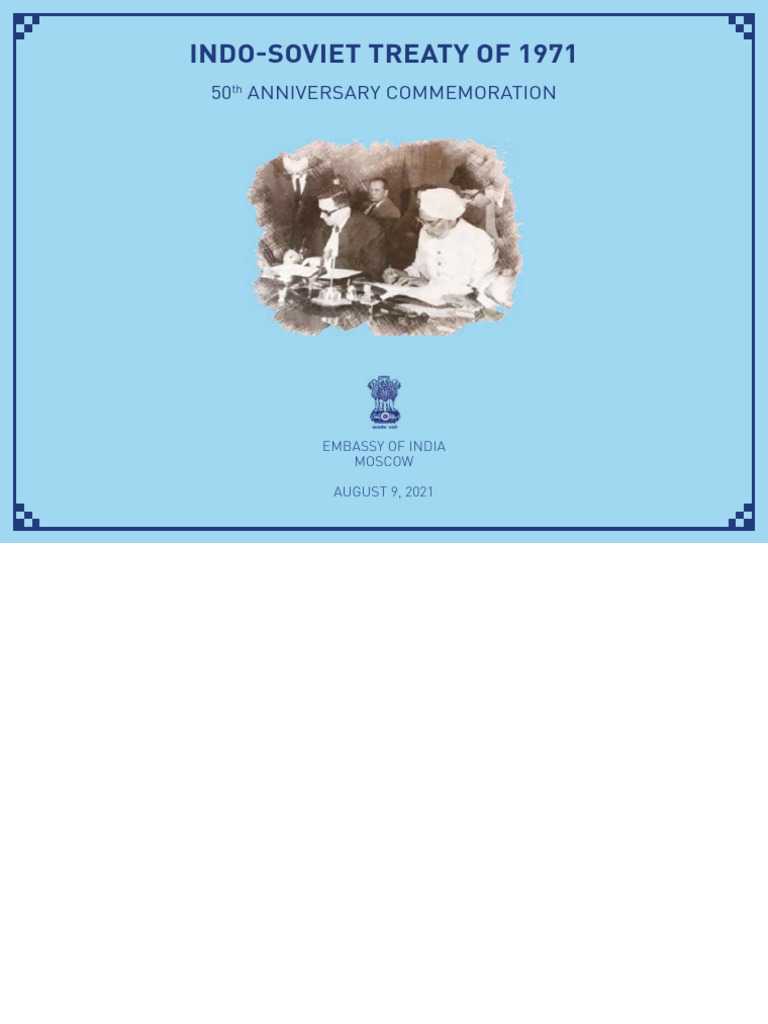 Indo Soviet Treaty - 2021 | PDF | Treaty | Peace