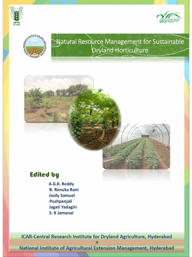 Natural Resource Management For Sustainable Dryland Horticulture | PDF | Wellness | Technology ...