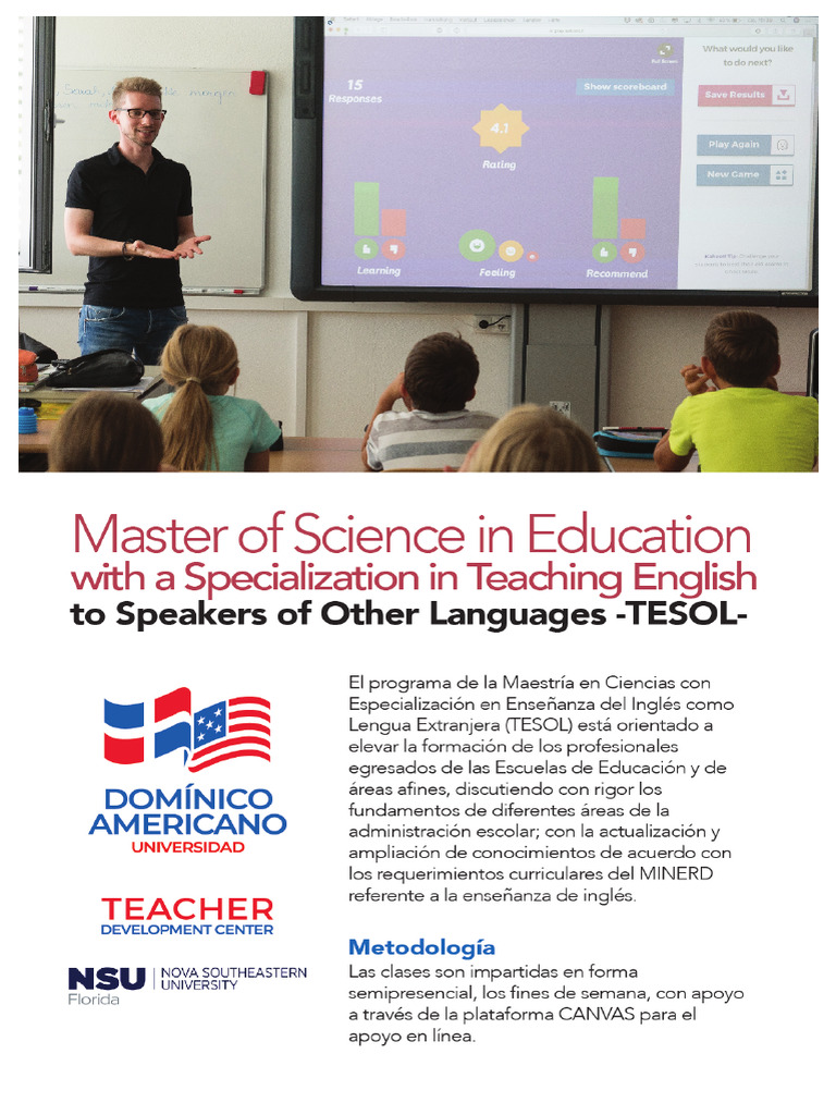Master of Science in Education (Dominico Americano) . | PDF