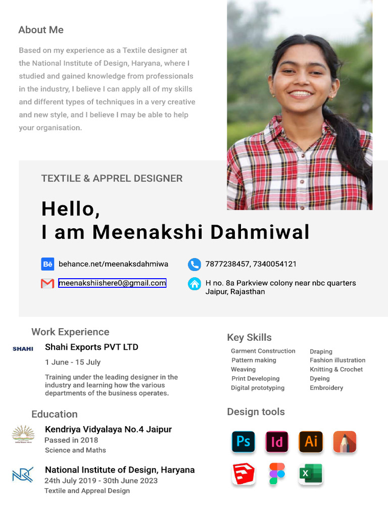 Resume Meenakshi Dahmiwal | PDF