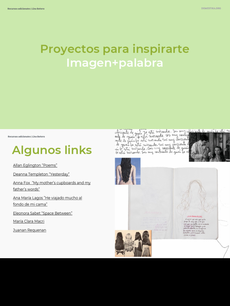 U1 - 01 (Proyectos para Inspirarse) | PDF