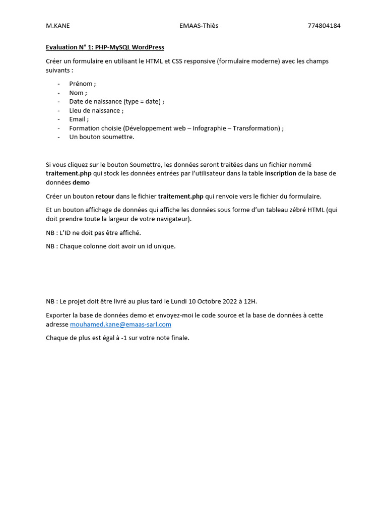 Evaluation PHP MySQL | PDF Evaluation PHP MySQL | PDF
