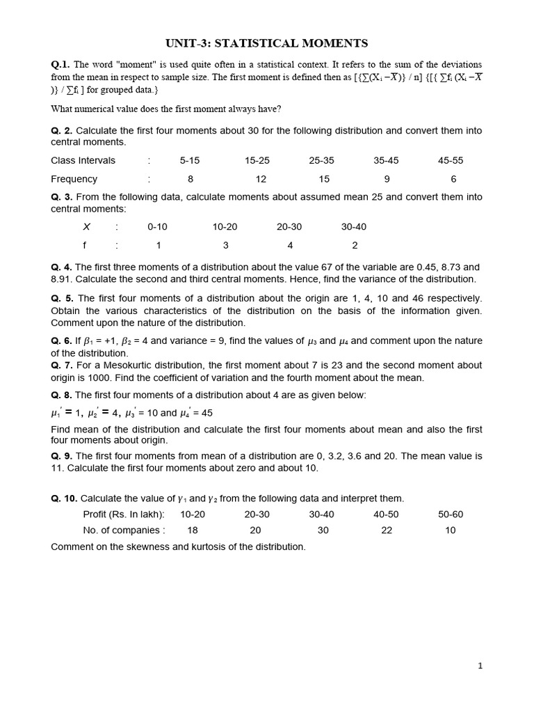 UNIT-3 Numericals | PDF