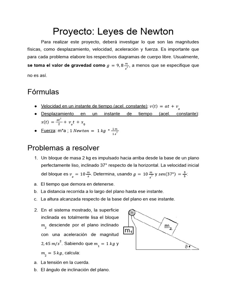 Proyecto de Leyes de Newton | PDF