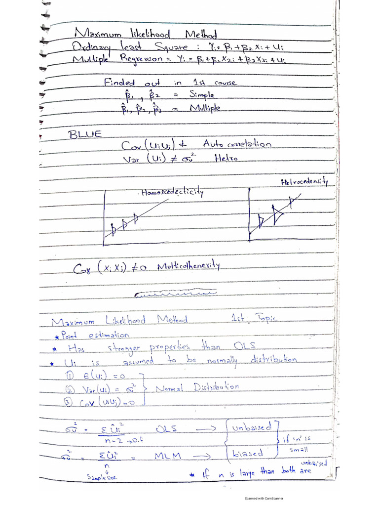Econometrics Notes Pdf