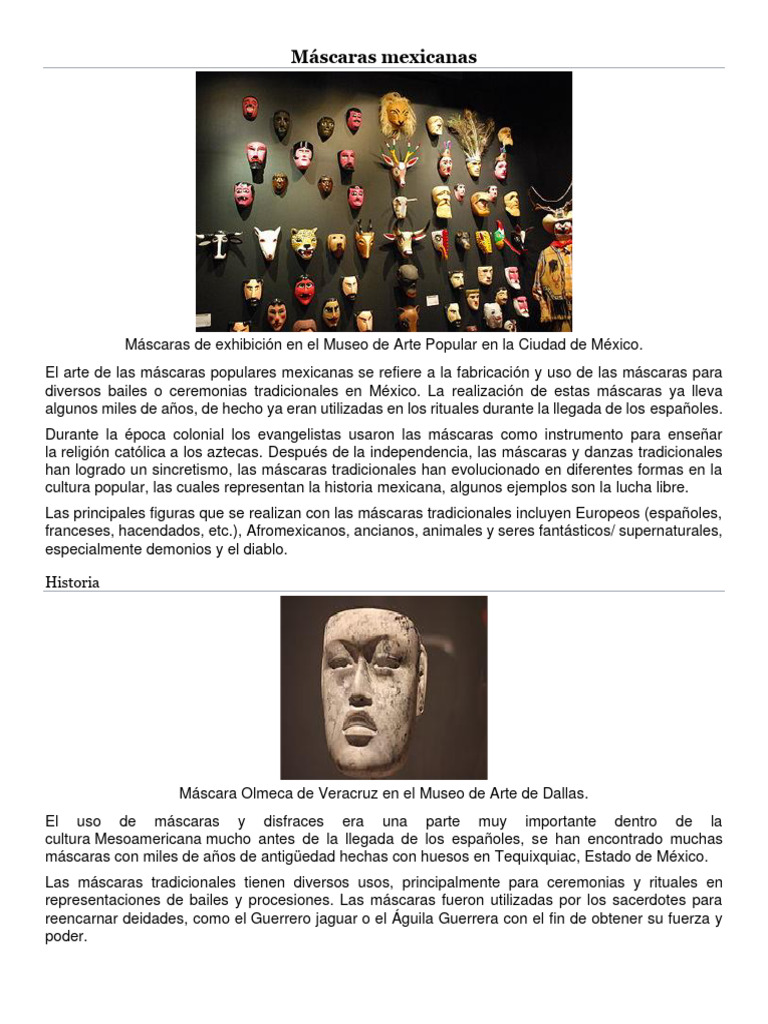 Máscaras mexicanas_LECTURA | PDF