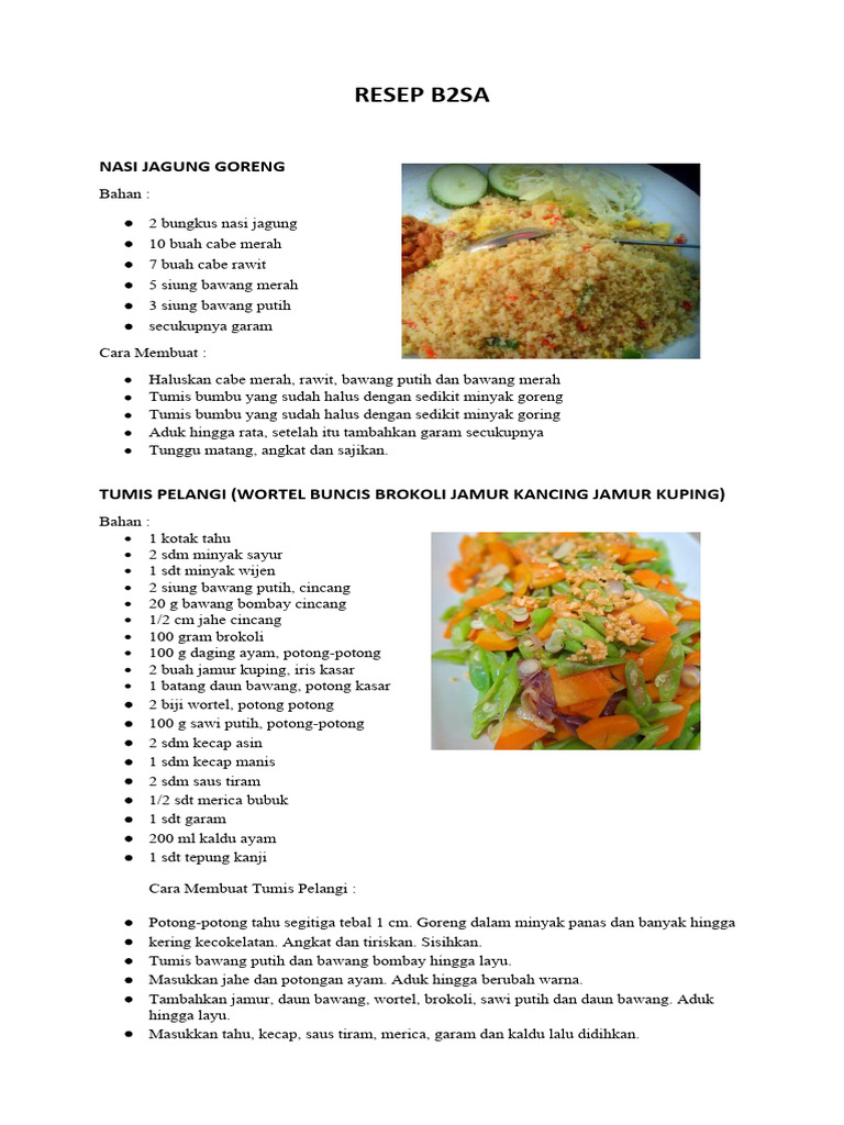 Resep B2sa | PDF